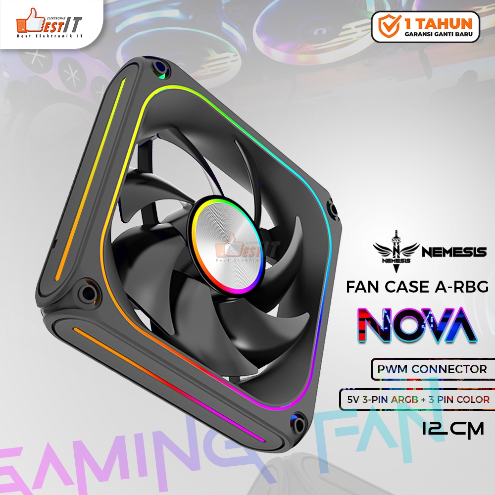 Jual Fan Case Gaming A-RGB Lighting PWM 3 Pin ARGB NEMESIS NOVA ...