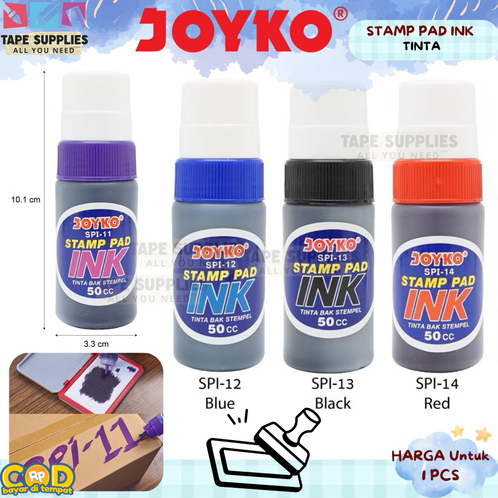 Jual TINTA STAMPEL Joyko 50cc SPI-11 SPI-12 SPI-13 SPI-14 – Stamp Pad ...