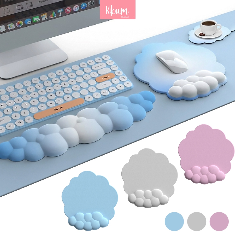Jual Cloud Mouse Pad Keyboard Wrist Rest Ergonomic | Bantalan Tangan ...