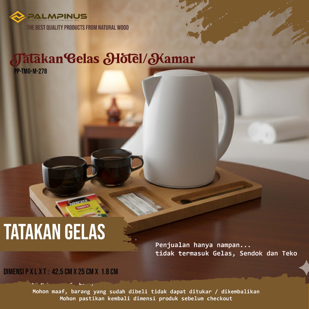 Jual 278 Palmpinus | Tatakan / Nampan Kamar / Hotel Gelas Teh/Kopi ...