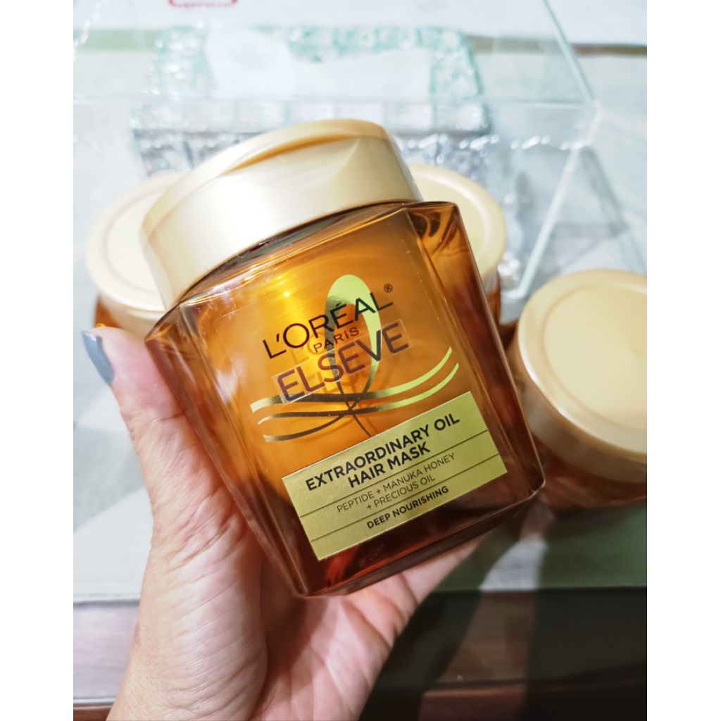 Jual L'oreal Paris Extraordinary Oil Mask 250 ml / Refill Mask Exp 28 ...