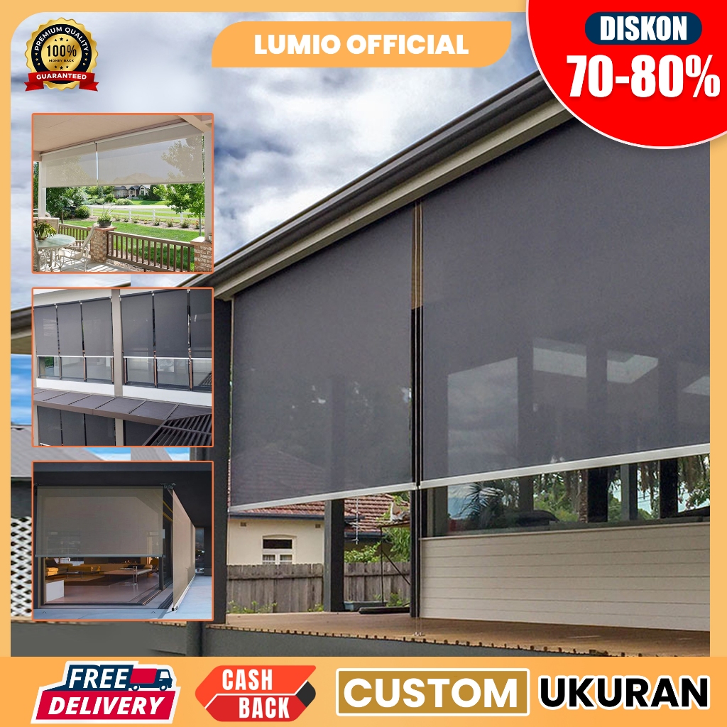 Jual Custom Ukuran - Roller Blind Outdoor - Roller Blinds - Outdoor ...