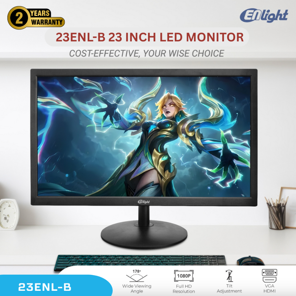 Jual MONITOR LED Gaming Enlight 23ENL-B 23 Inch IPS Resolusi to 1080p ...