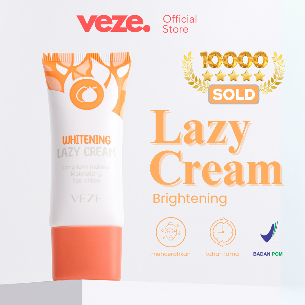 Jual (BPOM) Veze Whitening Lazy Cream /Day Cream Pemutih Wajah Glowing ...