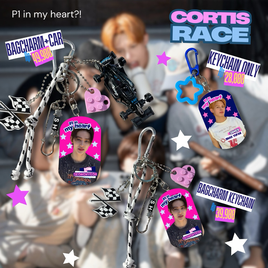 Jual CORTIS RACE BAGCHARM KEYCHAIN F1 MILKYPURPLEE | Shopee Indonesia