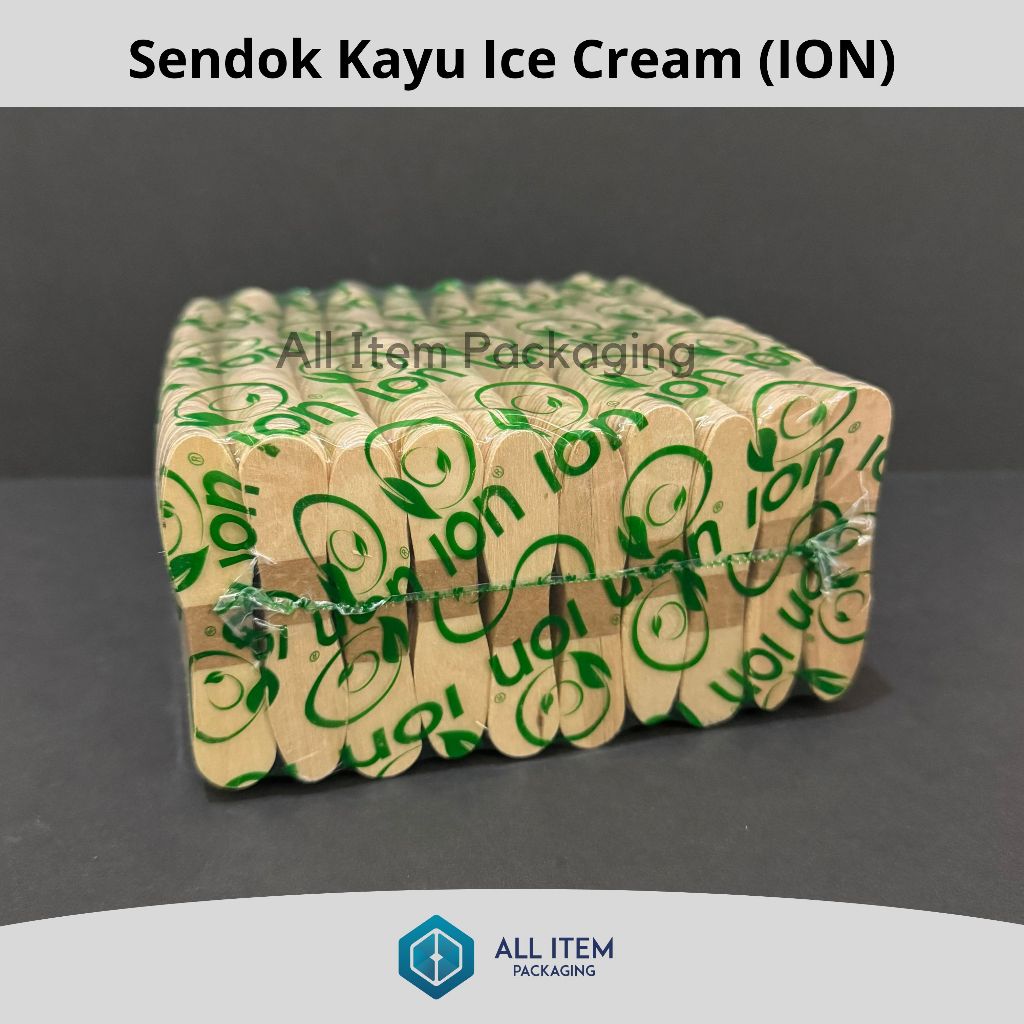Jual Sendok Kayu Ice Cream ION @1000 Pcs / Sendok Es Krim Bambu 75mm ...