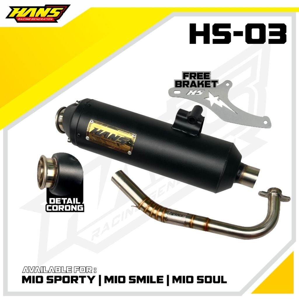 Jual Knalpot Mio Std Racing Hans Racing Generation •Type HS 03 for Mio ...