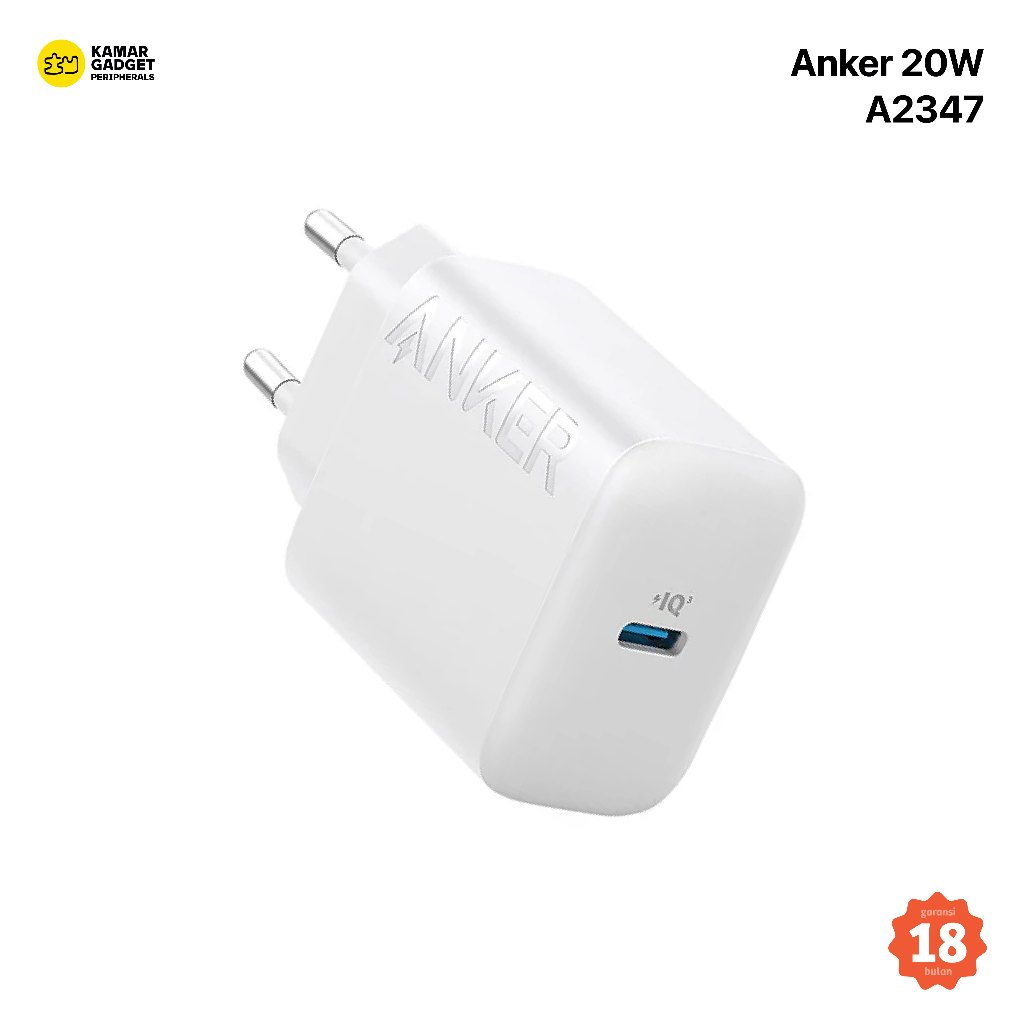 Jual Adapter Standard 20W Anker PowerPort A2347 White - MFi Made For ...