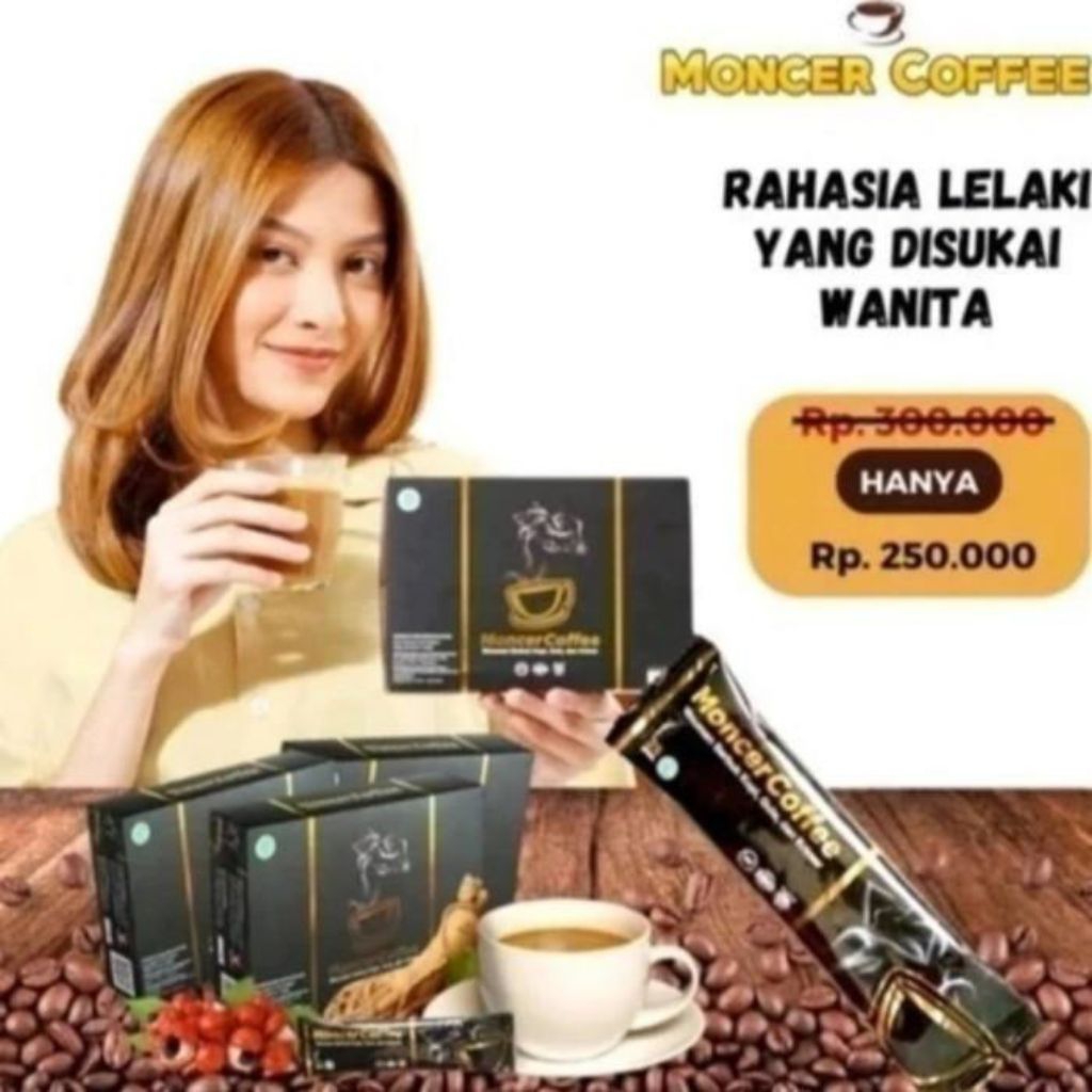 Jual MONCER COFFEE ORIGINAL 1 BOX ISI 8 SACHET BAHAN HERBAL DAN ALAMI ...