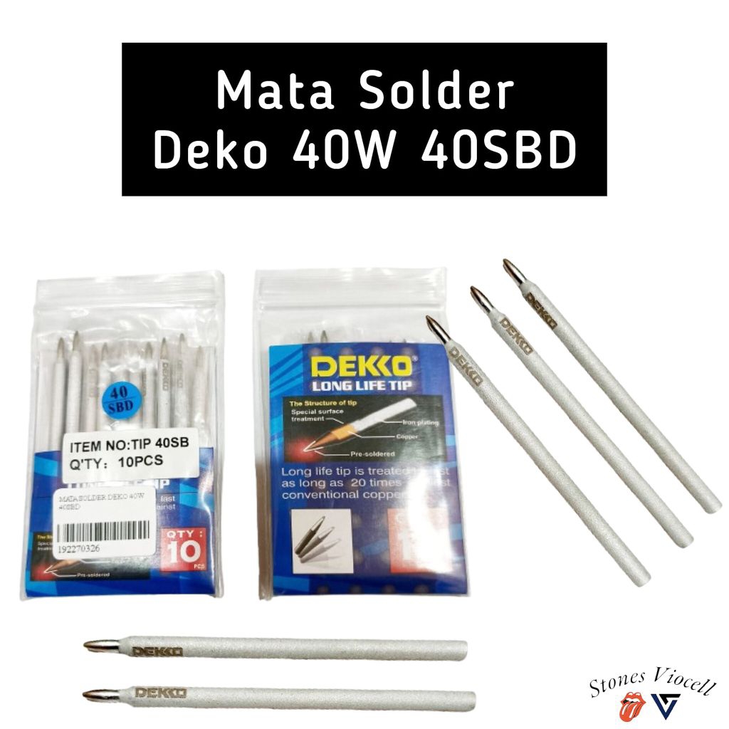 Jual Mata Solder DEKO DEKKO 40W TIP Paku Soldering TIP DS40N 40B 40SBD ...