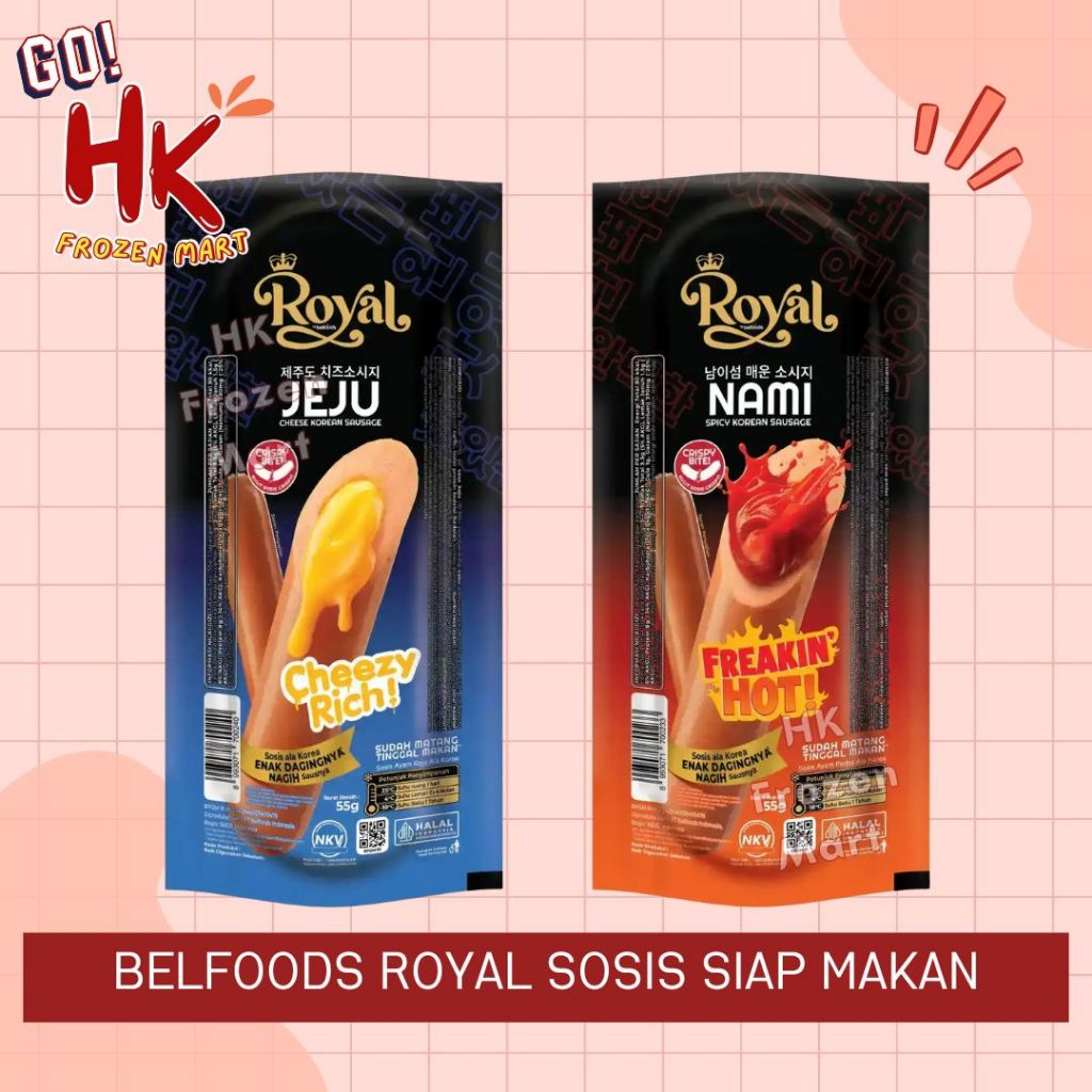 Jual Belfoods Royal Sosis Siap Makan JEJU Keju / NAMI Pedas Hot | sosis ...