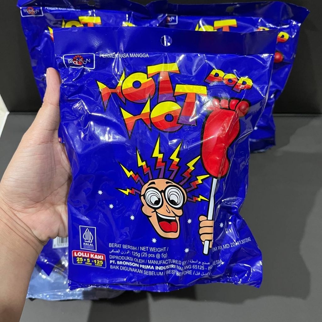 Jual Permen Lollipop Kaki HOT HOT POP 25 pcs | Shopee Indonesia