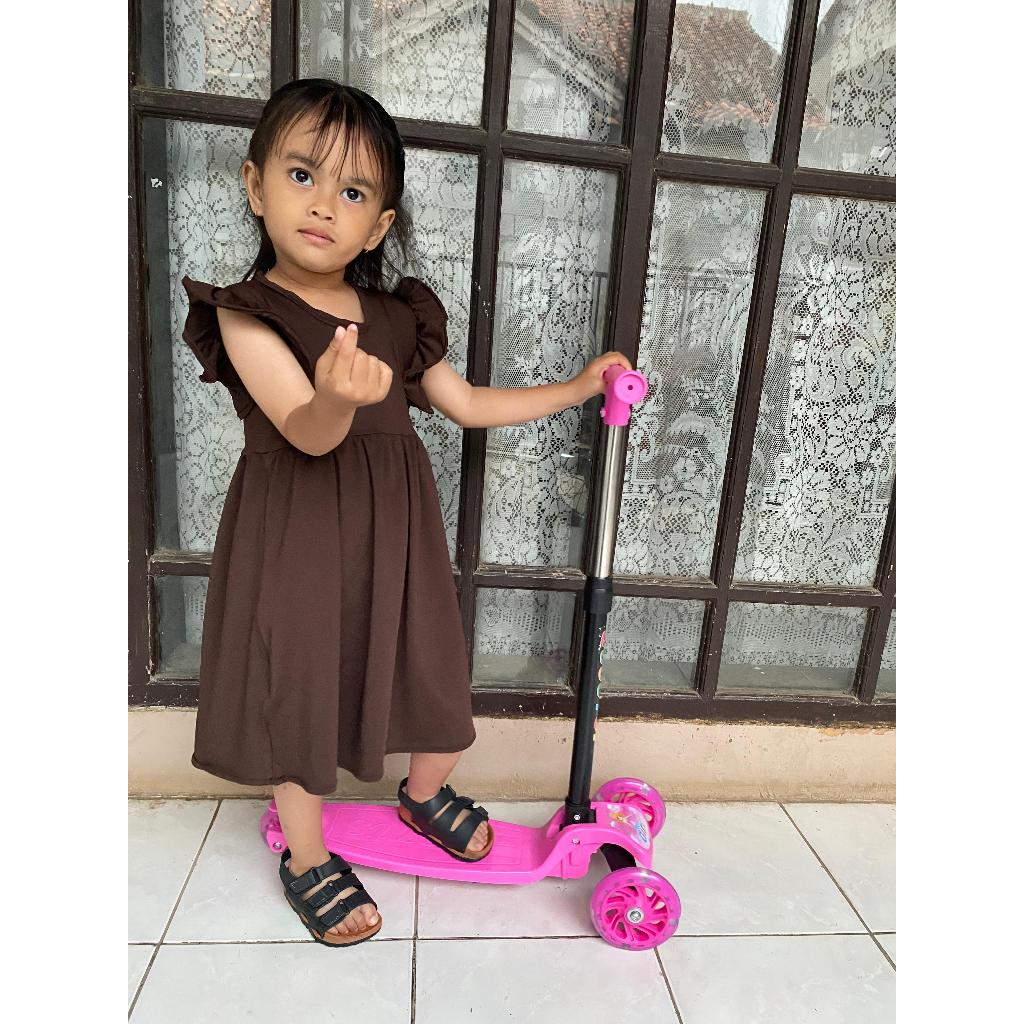 Jual Tunik Anak Perempuan Bahan Jersey Usia 1-6 Tahun Tangan Kriwil J1 ...