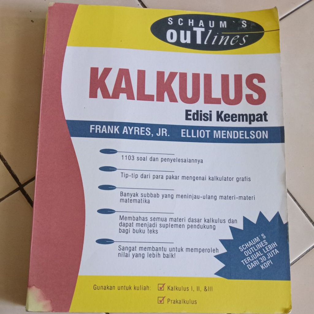 Jual Buku Kalkulus Edisi ke empat Frank Ayres,JR.Elliot Mendelson | Shopee Indonesia