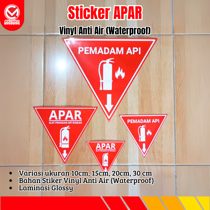 Jual STIKER APAR | Stiker Segitiga Tanda APAR - Penunjuk Keamanan Apar ...