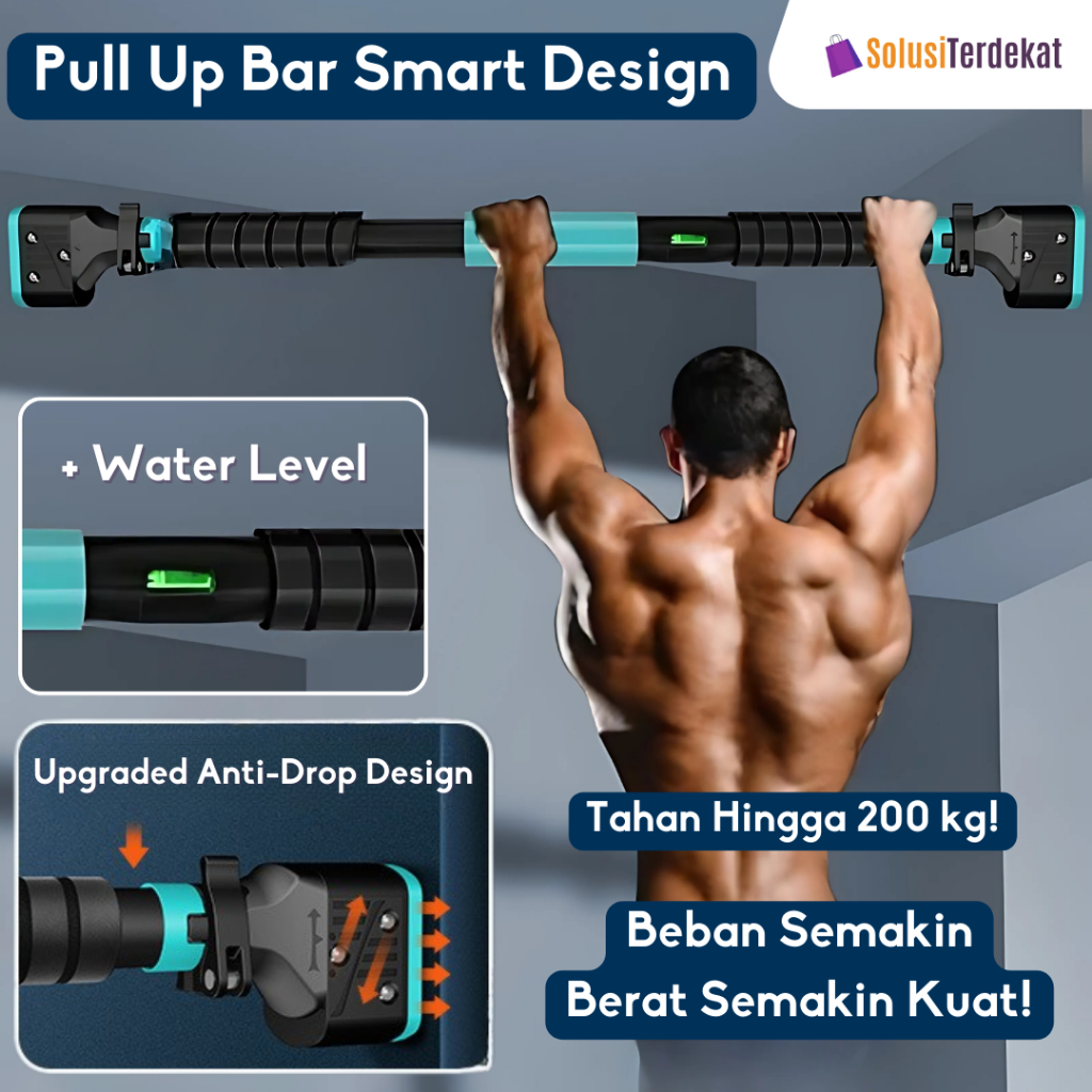 Jual Premium Pull Up Bar Tiang Pull Up Adjustable Alat Fitness Alat Gym ...