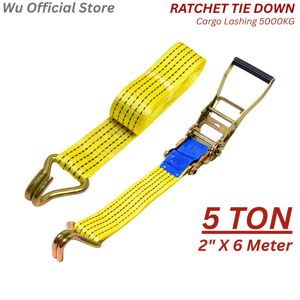 Jual Ratchet Tie Down Cargo Lashing Belt 2" x 6 Meter Pengikat Barang ...