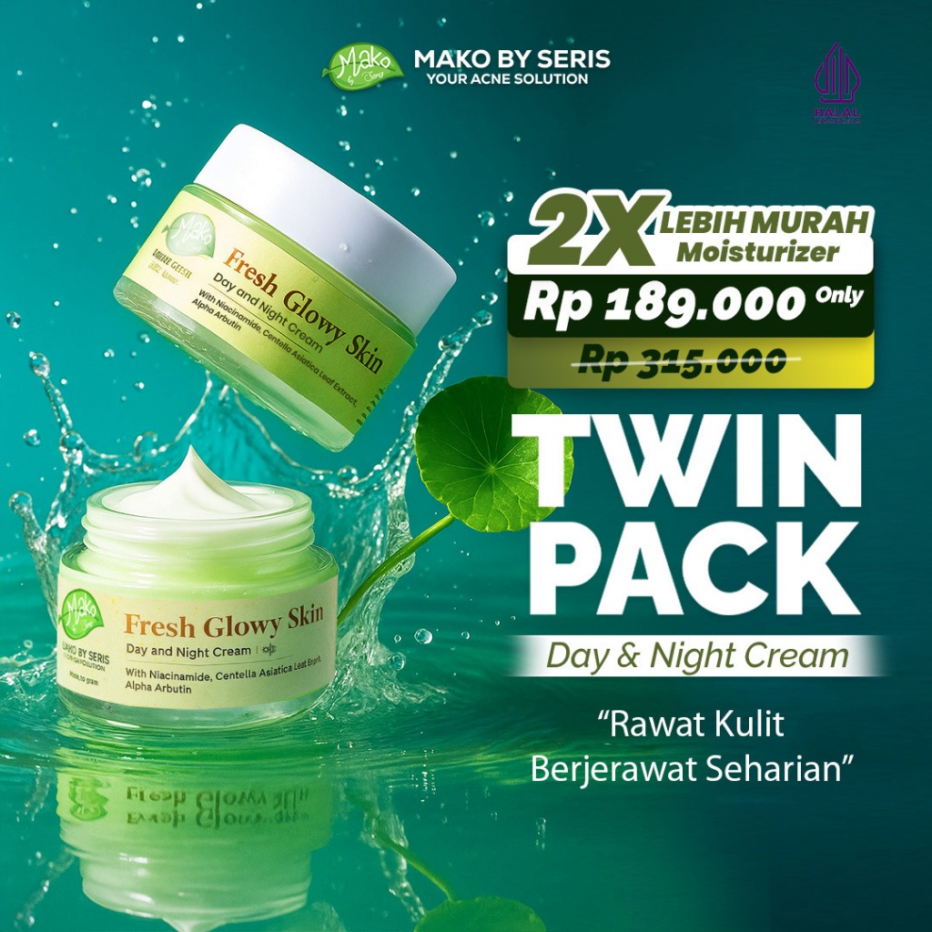 Jual Mako by Seris Paket Twinpack Moisturizer Fresh Glowy Day Night ...