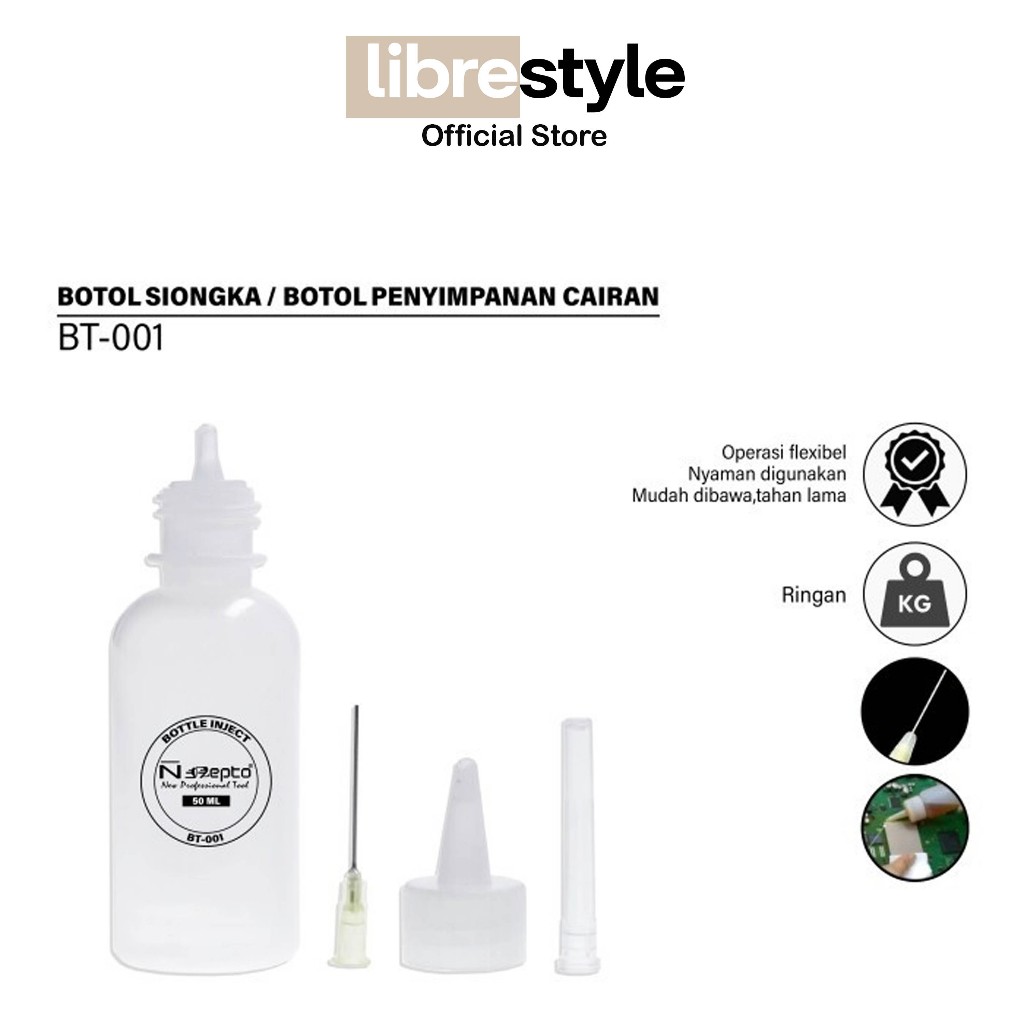 Jual Nepto BT-001 Botol siongka Penyimpanan cairan Botol Alkohol Rosin ...