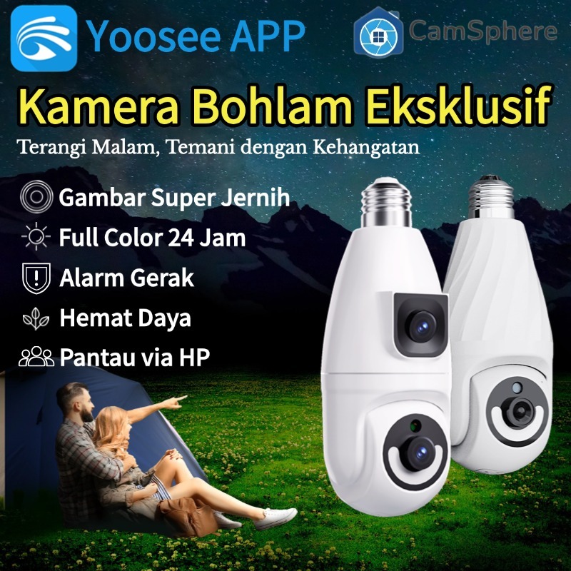 Jual YooSee Smart Dual Bulb Camera｜Pantau 2 Posisi Sekaligus｜Wireless ...