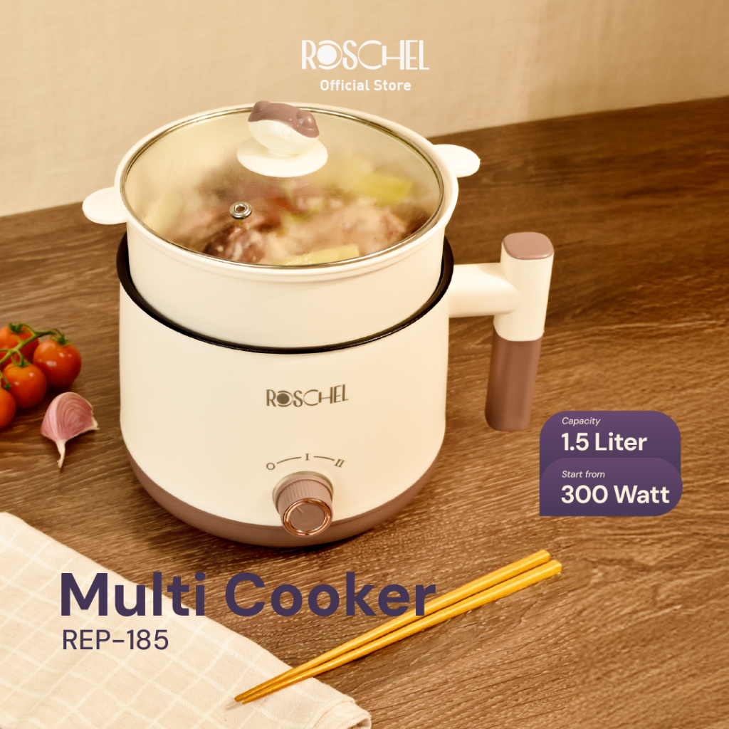 Jual Roschel Multi Cooker with Streamer Non Stick Coating 1.5 Liter ...