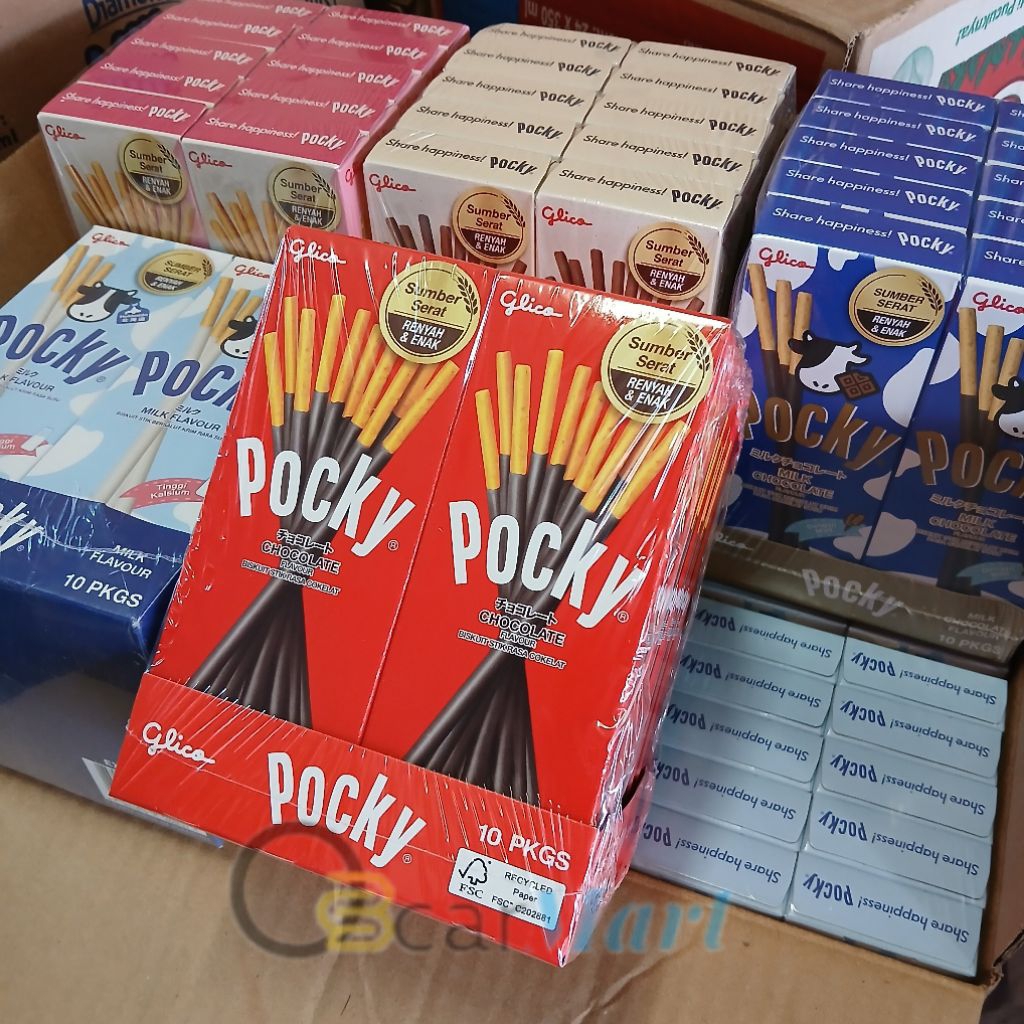 Jual POCKY MINI Biskuit Stik Susu 1 Pack isi 10 Box Aneka Rasa | Shopee ...