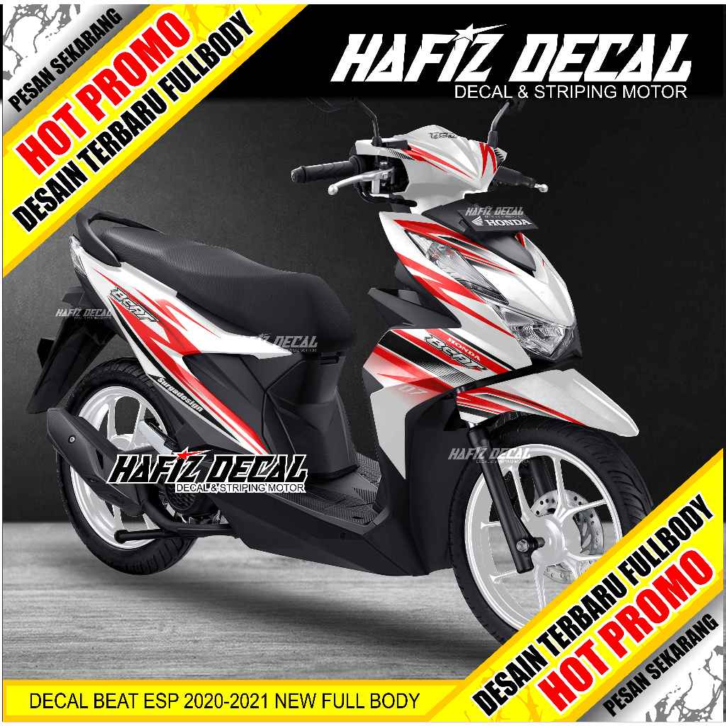 Jual STIKER BEAT DELUXE FULL BODY PUTIH | Shopee Indonesia