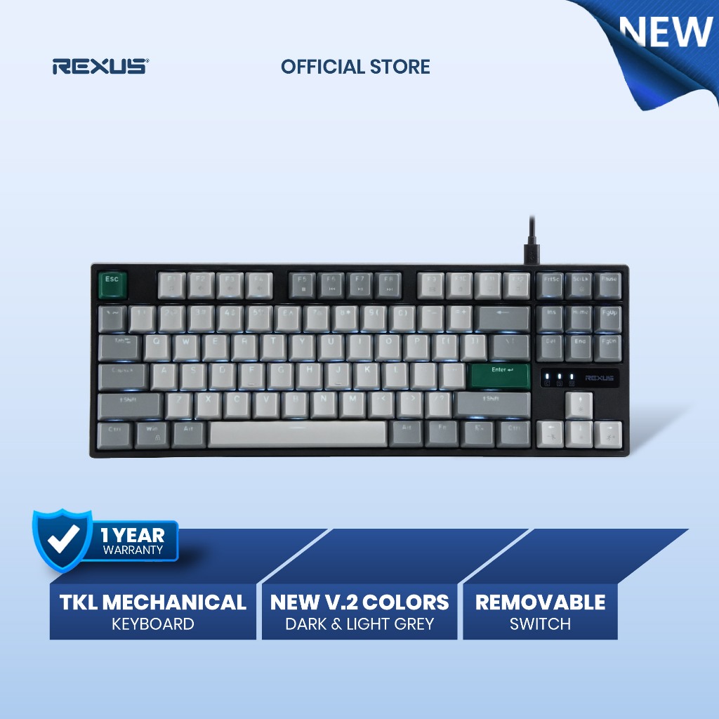 Jual Rexus Heroic KX4 Keyboard Gaming Mechanical TKL Layout - Hotswap ...