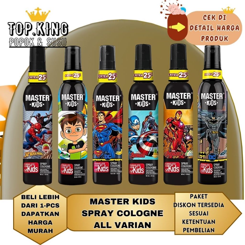 Jual Master Kids Spray Colonge Batman/Ironman/CaptainAmerica/Superman ...
