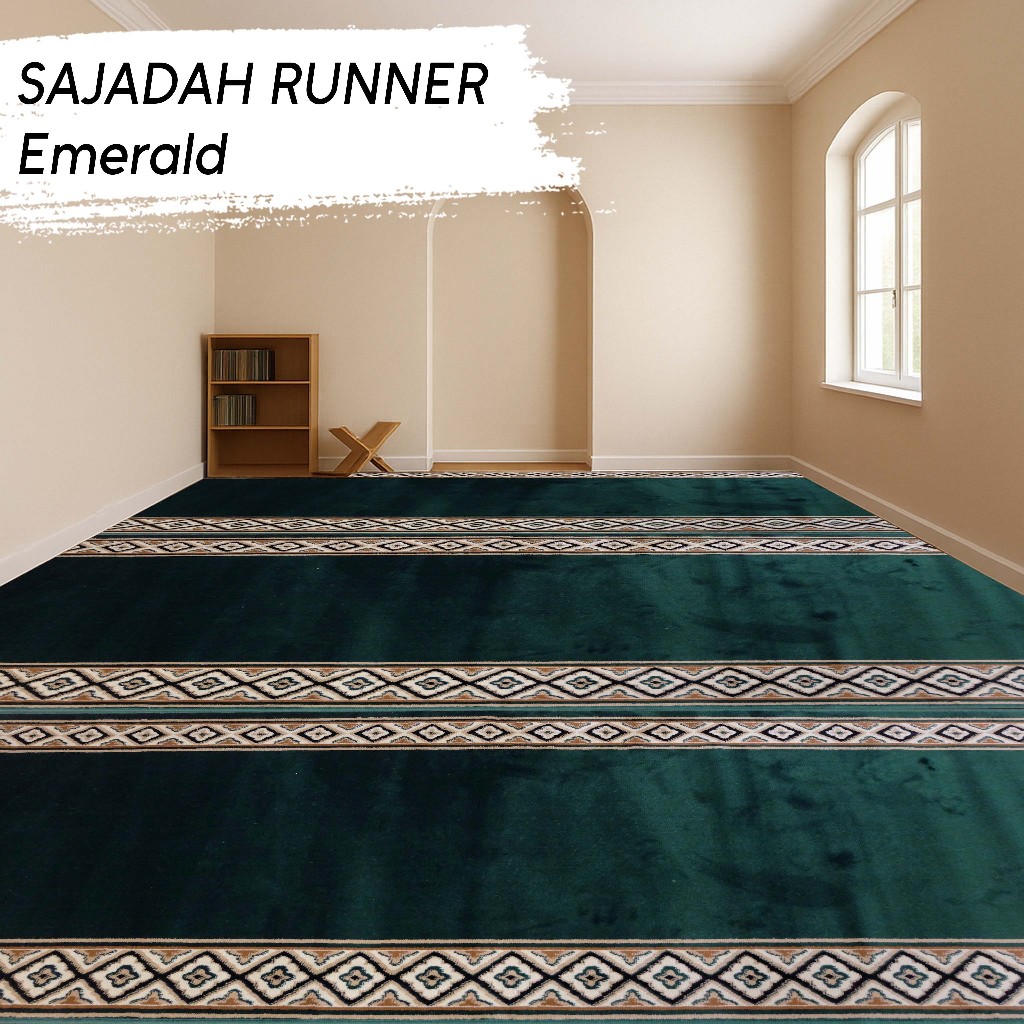 Jual Karpet Sajadah Masjid Medinah Runner Polos ukuran 105x680 cm Warna ...