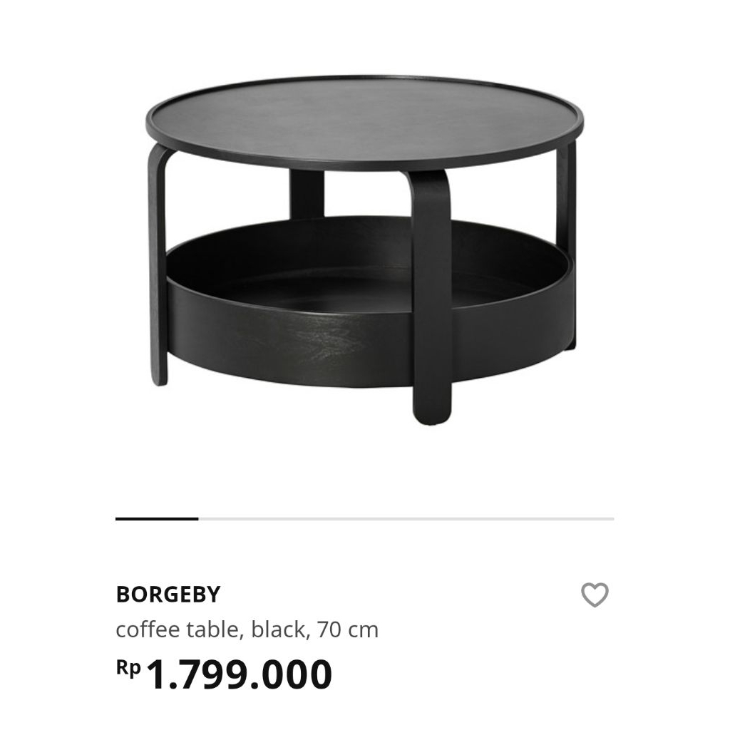 Jual MEJA COFFEE TABLE BORGEBY IKEA | Shopee Indonesia