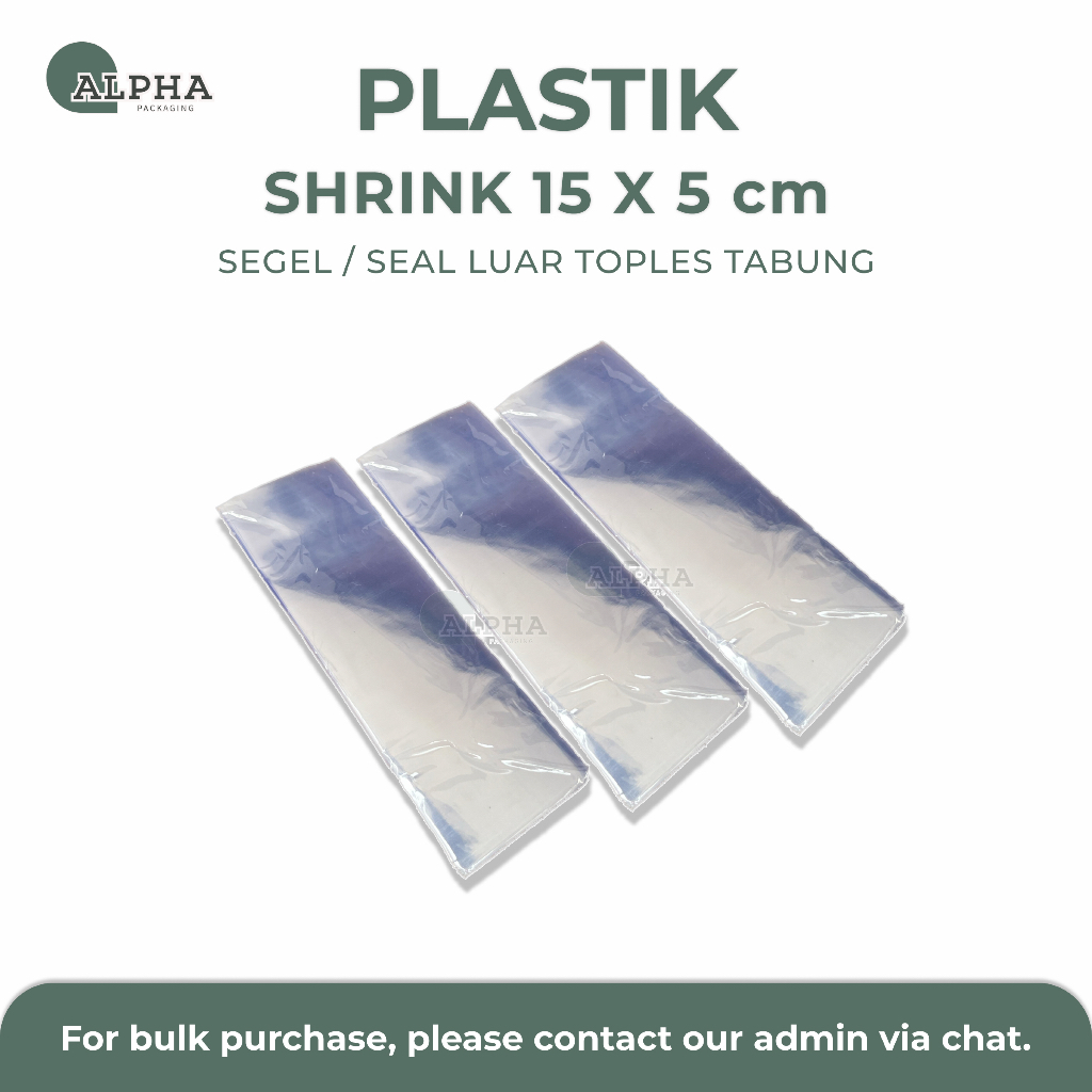 Jual Plastik Shrink Seal Toples Segel Luar Toples Tabung Plastik 15x5 ...