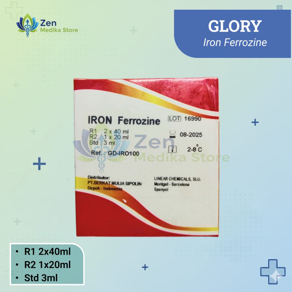 Jual Iron Ferrozine (2x40 ml + 1x20ml) + Standard 3ml | GLORY | Shopee ...