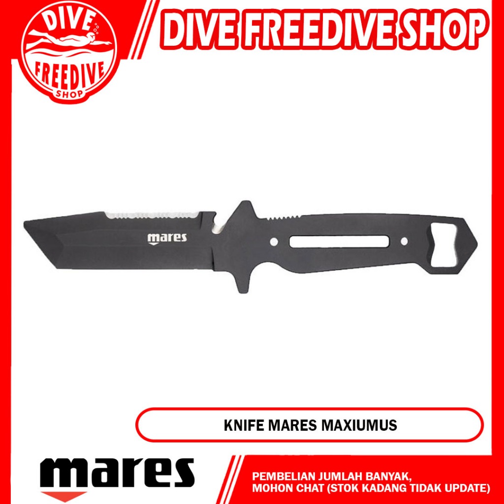 Jual Knife Mares Maximus SS440 Pisau Selam Stainless Steel Scuba Diving ...