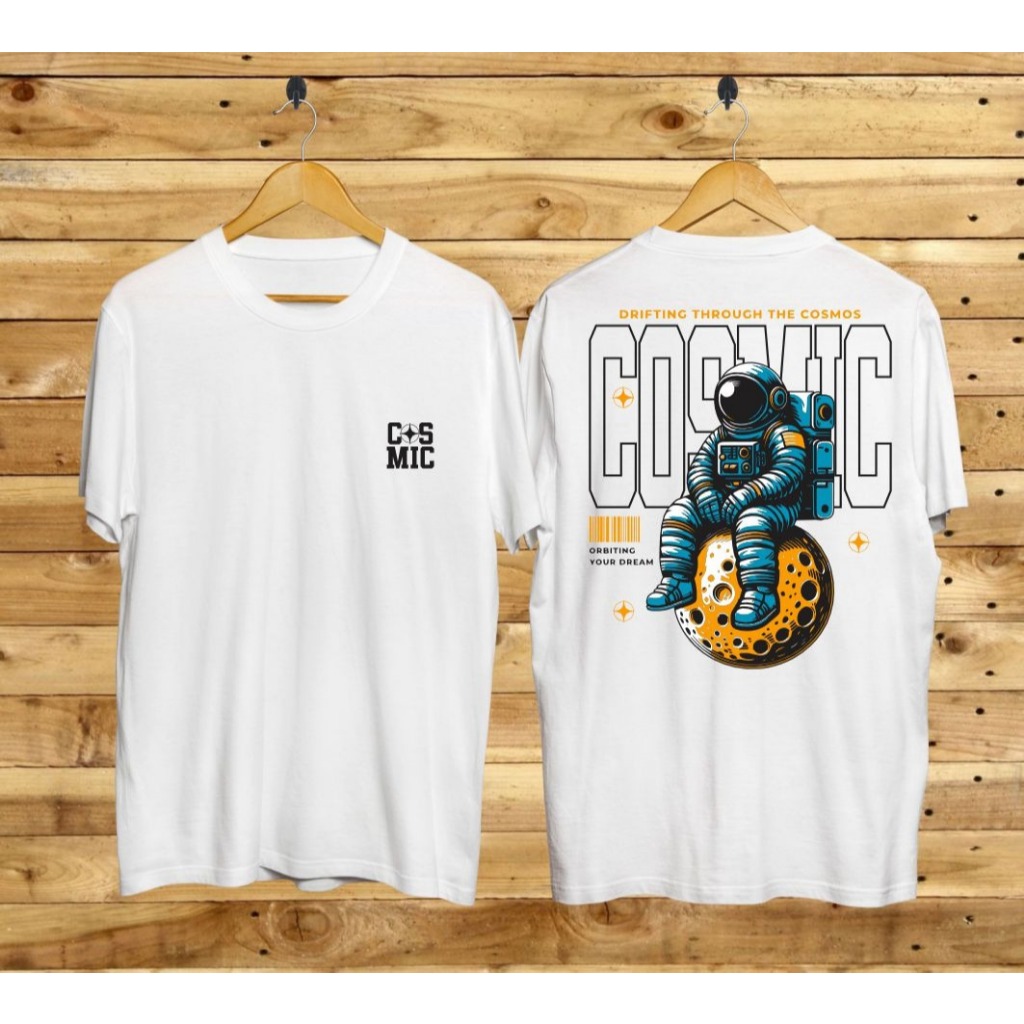 Jual Promo Kaos Distro \ Kaos Oblong / Kaos astronot moon / Kaos ...