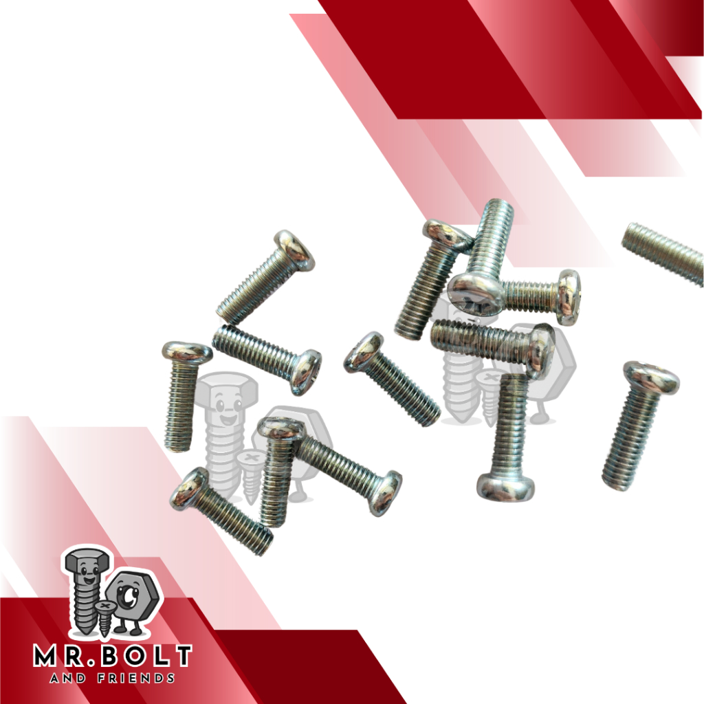 Jual [PER 50PCS] Baut JP M4/ baut kepala bulat M4 panjang 6/8/10/12/15 ...