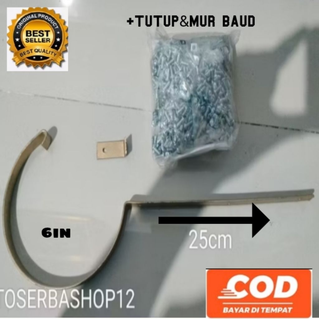 Jual Klem Talang Air Bulat Besi 6in besi baja,bracket talang air ...