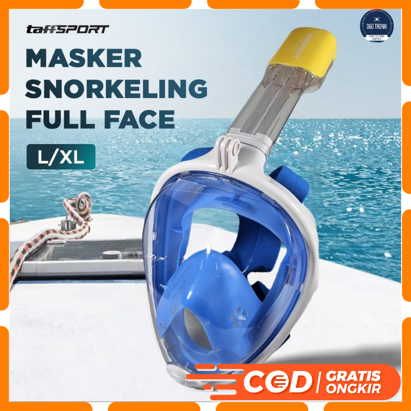 Jual FULL FACE MASKER SNORKELING SCUBA DIVING SUPPORT ACTION CAMERA ...
