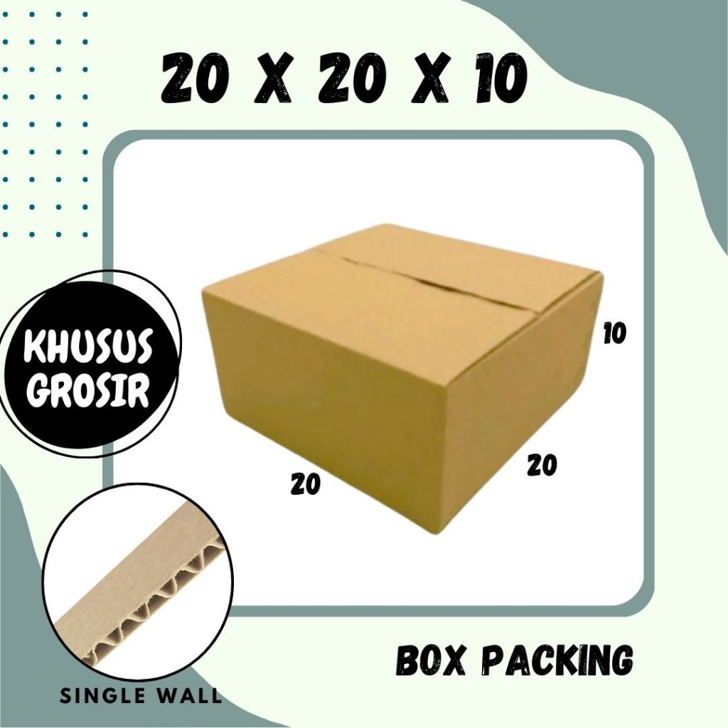 Jual Karton 20x20x10 Kardus A1 Packing Dus Kotak Kemasan Box Snack ...