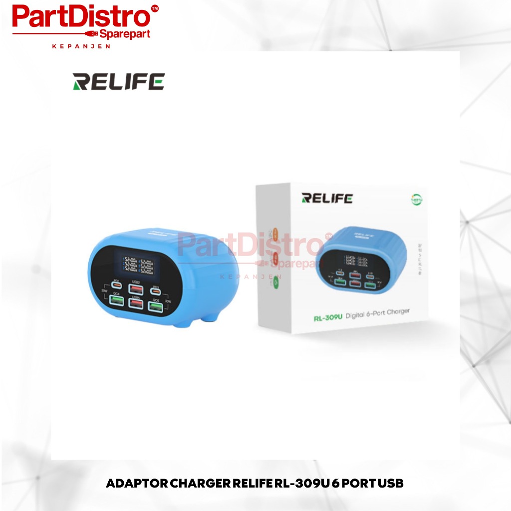 Jual ADAPTOR CHARGER RELIFE RL-309U 6 PORT USB | Shopee Indonesia