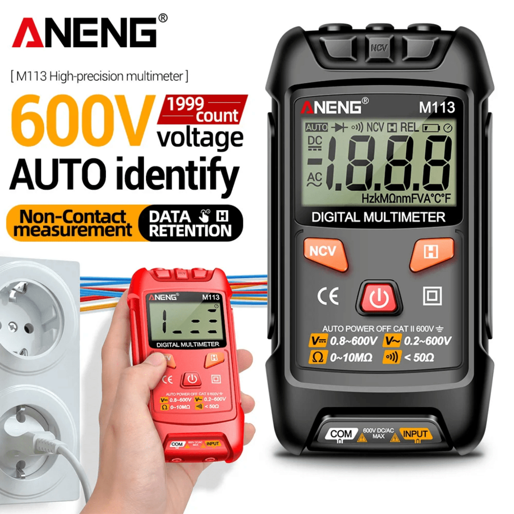 Jual (NEW) ANENG M113 Digital Multimeter Otomatis Multitaster Portable NCV Non Contact 1999 ...