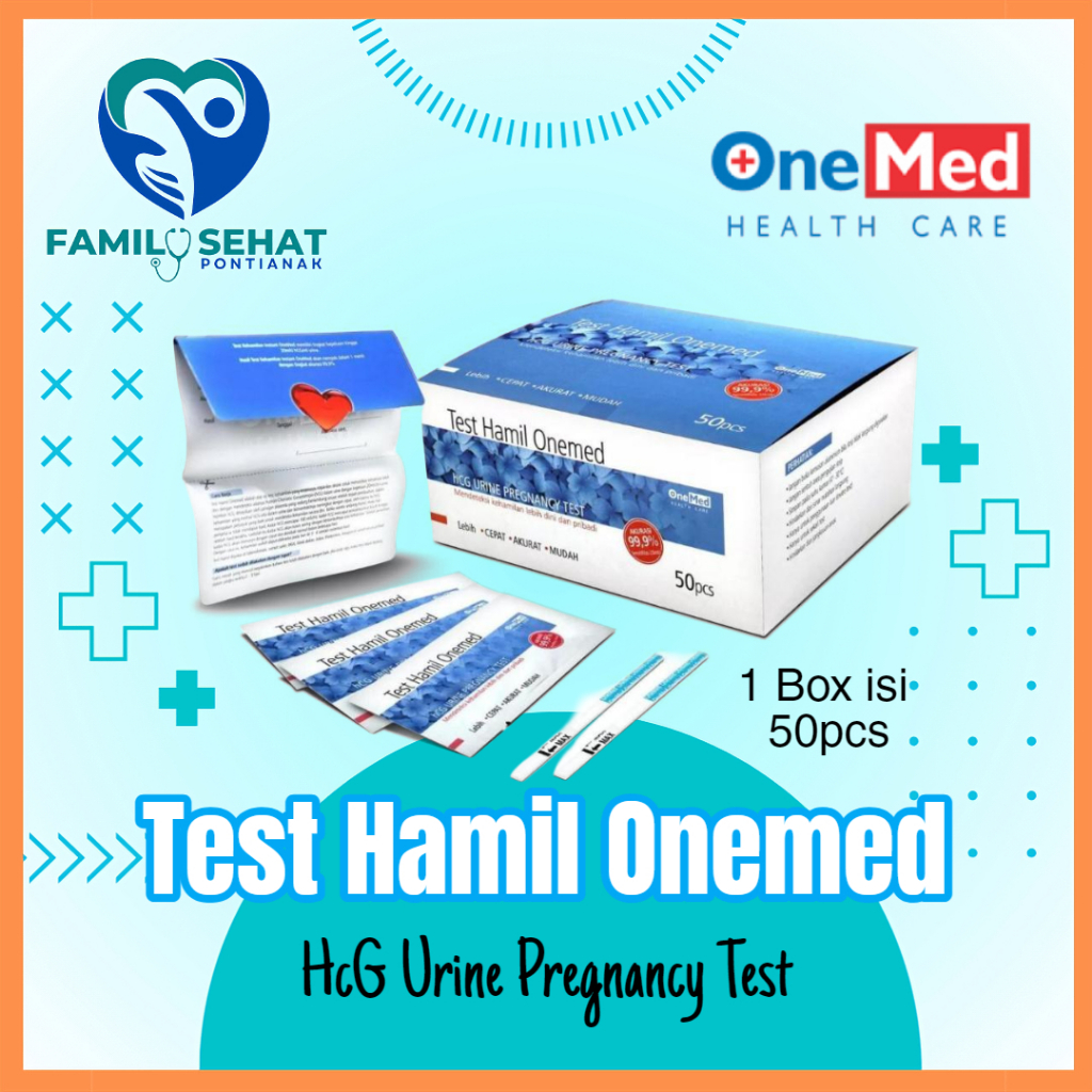 Jual Tes Hamil/ Tes HCG strip OneMed Box Isi 50Pcs Testpack Onemed Tes ...