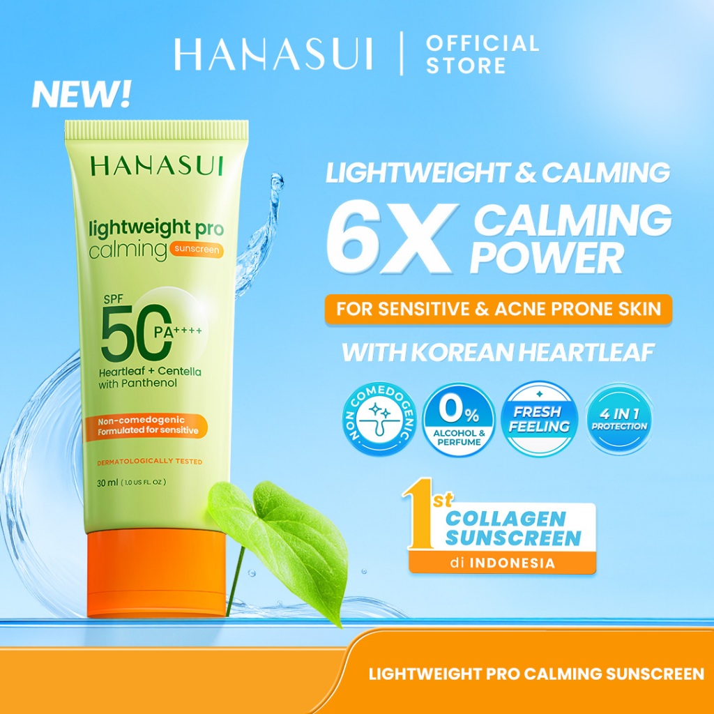 Jual [NEW] Hanasui Lightweight Pro Calming Sunscreen SPF 50 - Sunscreen ...