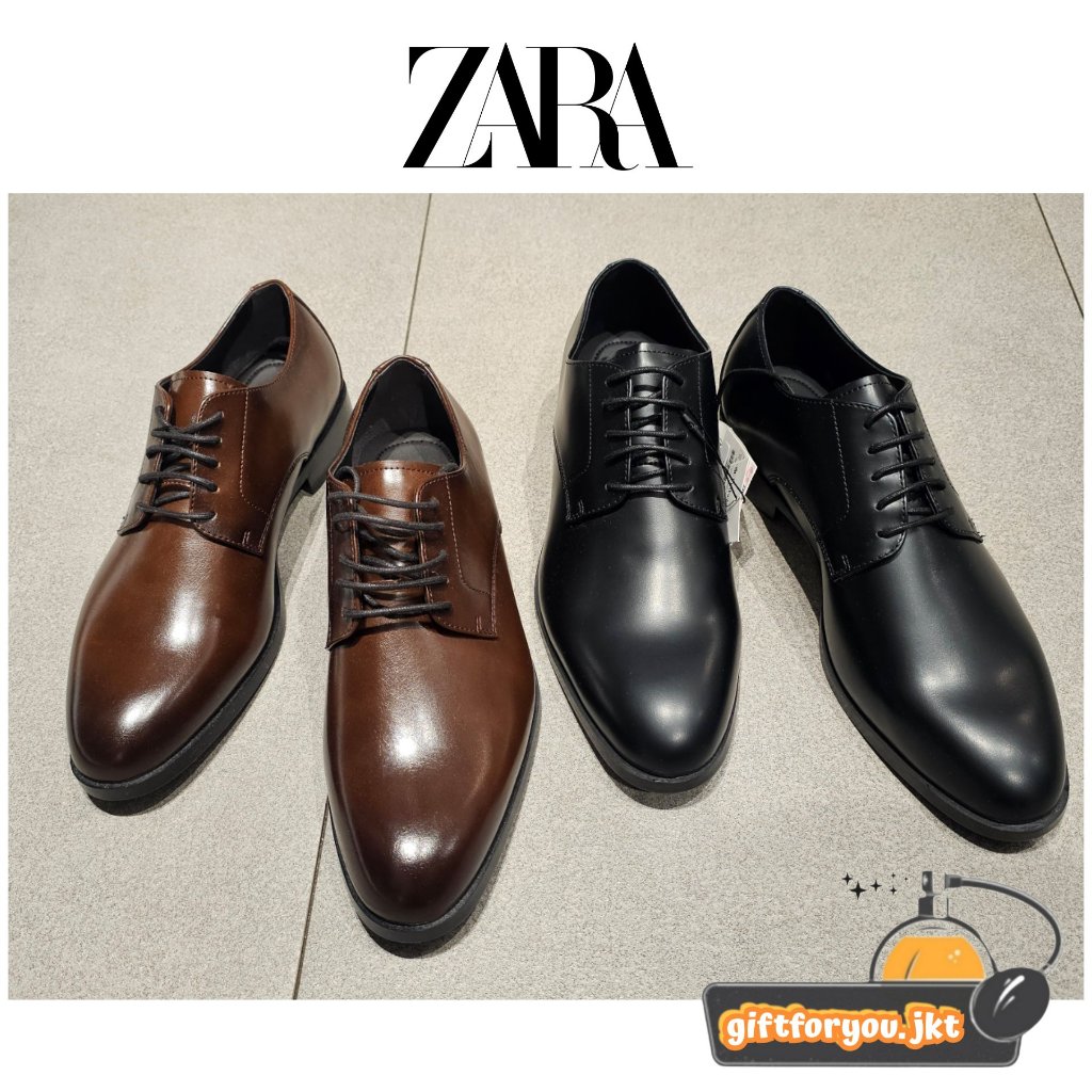 Jual Sepatu Pria Zara Classic Formal Shoes Man Shoes Original Brown ...