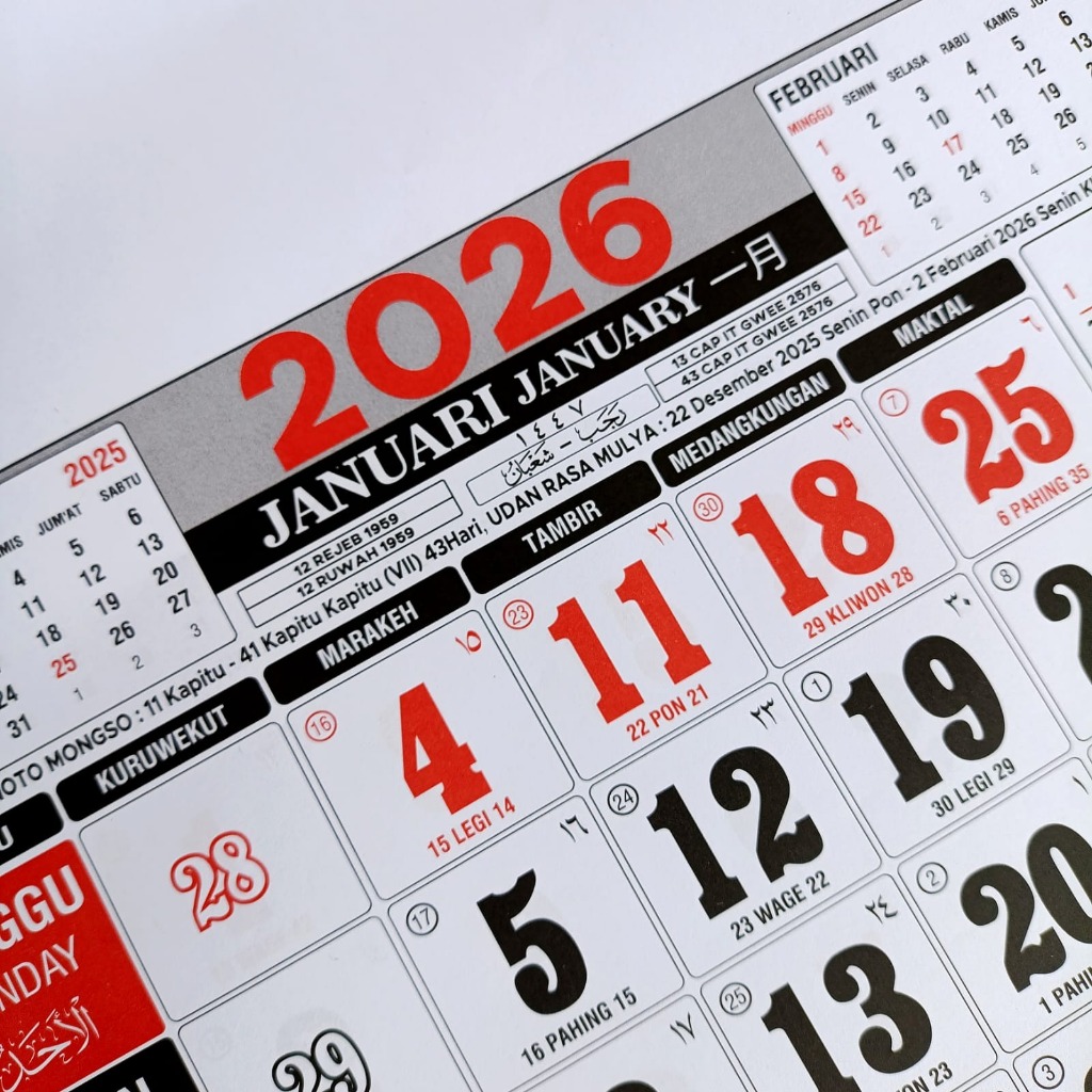 Jual KALENDER BESAR 12 LEMBAR Kalender Dinding Jumbo Besar 48X32Cm 12 ...