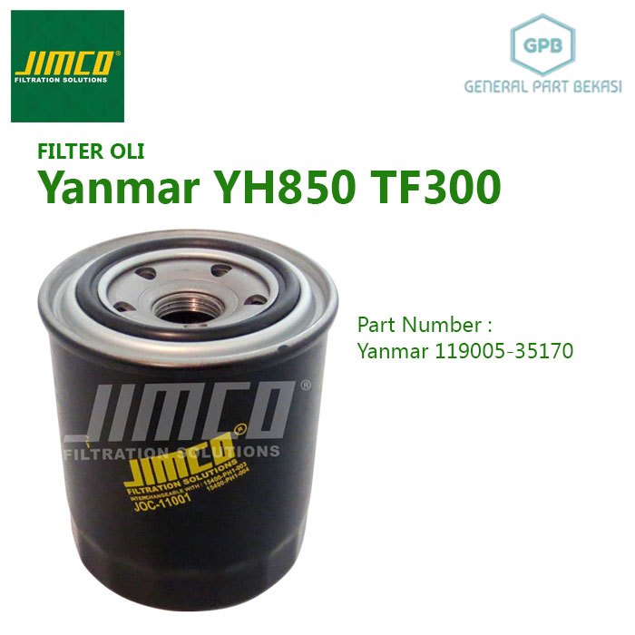 Jual Filter Oli Yanmar YH850 TF300 119005-35170 Jimco JOC-11001 ...