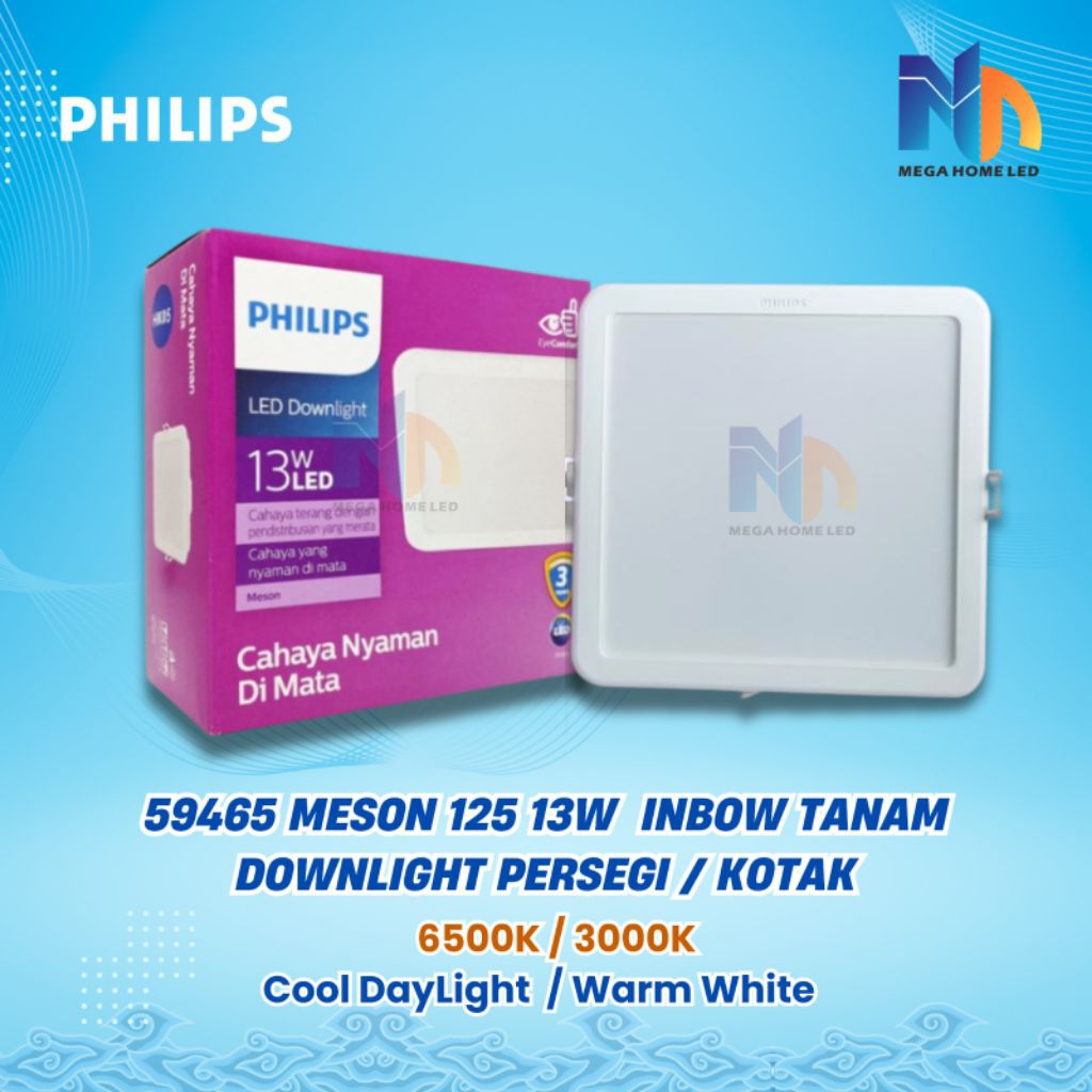 Jual Lampu Downlight LED Philips MESON 13W SQ recessed Kotak - 13W ...