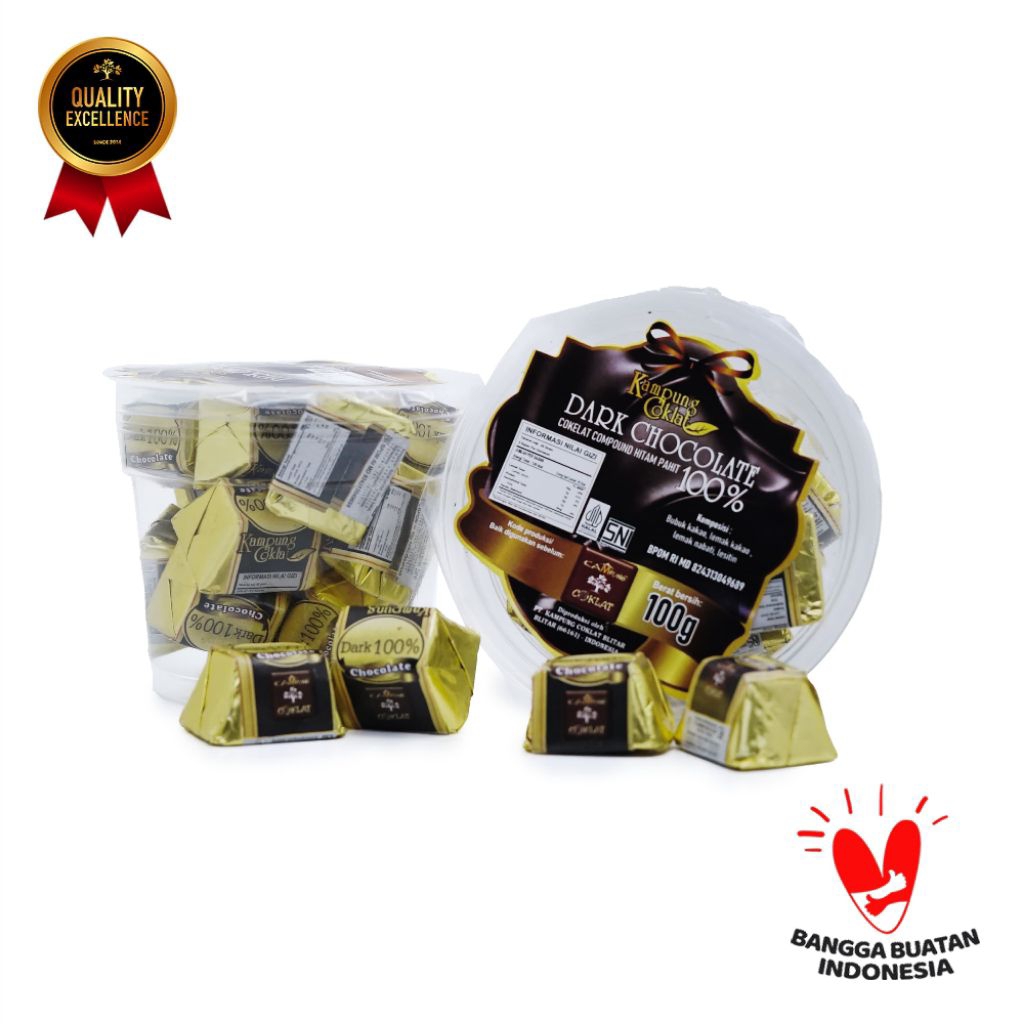 Jual CUP DARK COKLAT 100% 100 GRAM - KAMPUNG COKLAT | Shopee Indonesia