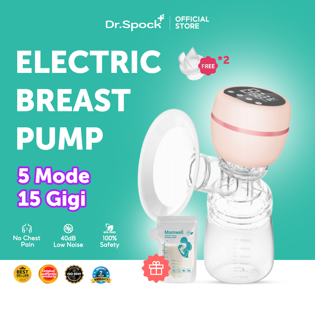 Jual Dr.Spock Elektrik Pumping ASI Portable 180ML Wireless Breast Pump ...