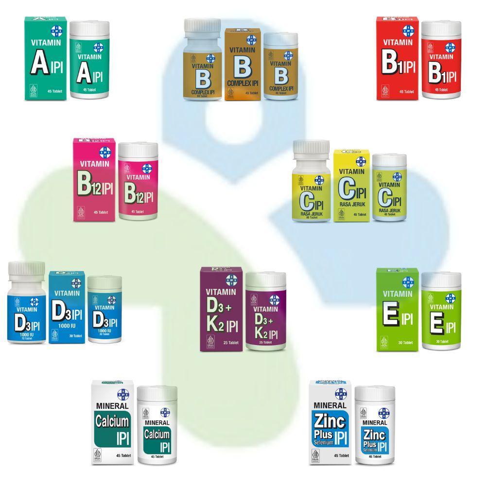 Jual IPI Multivitamin dan Mineral - Vitamin A B C D E Kombinasi Mineral ...